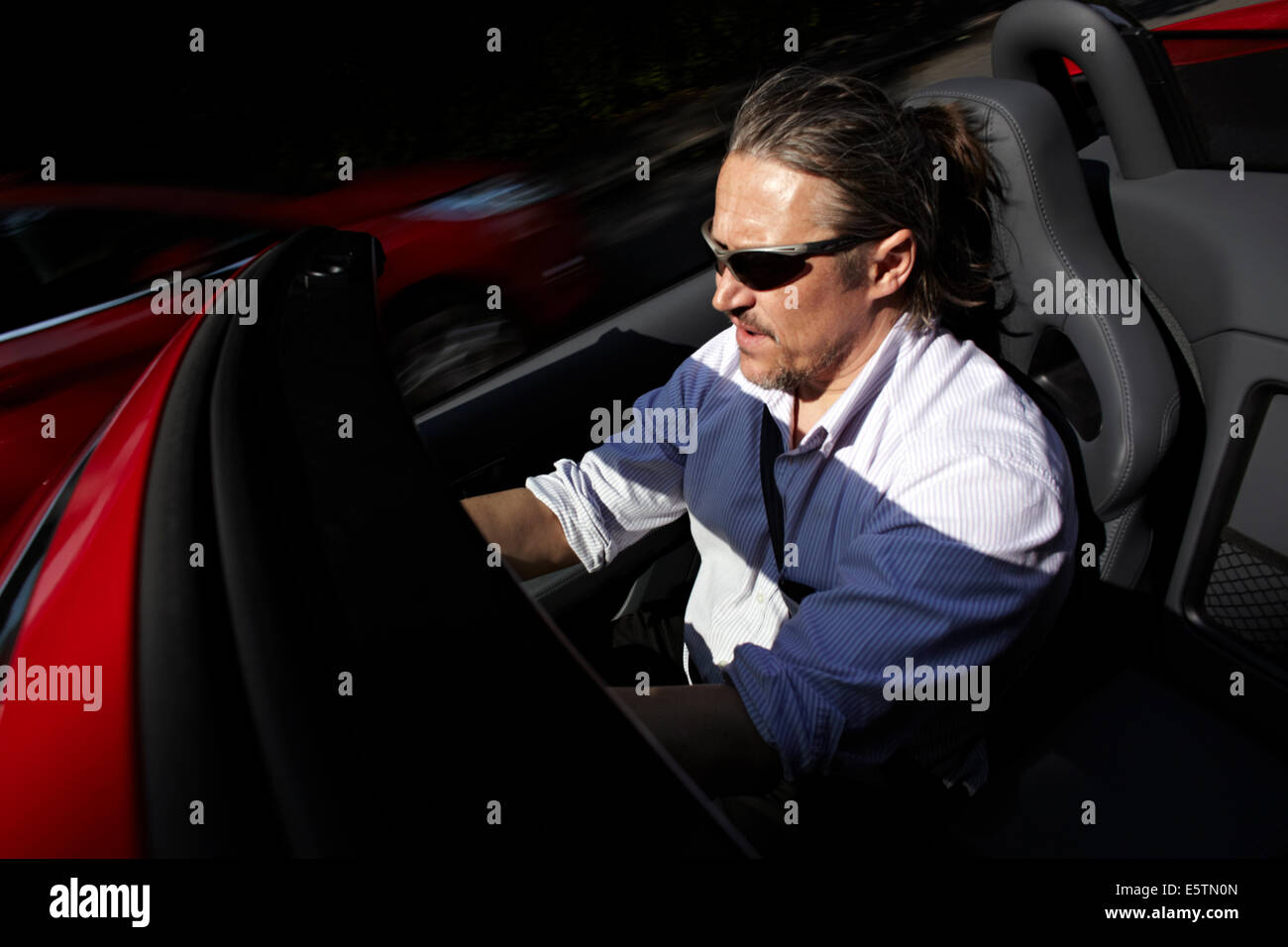 Journalist Robert Crampton test driving the new Jaguar F-type car in ...