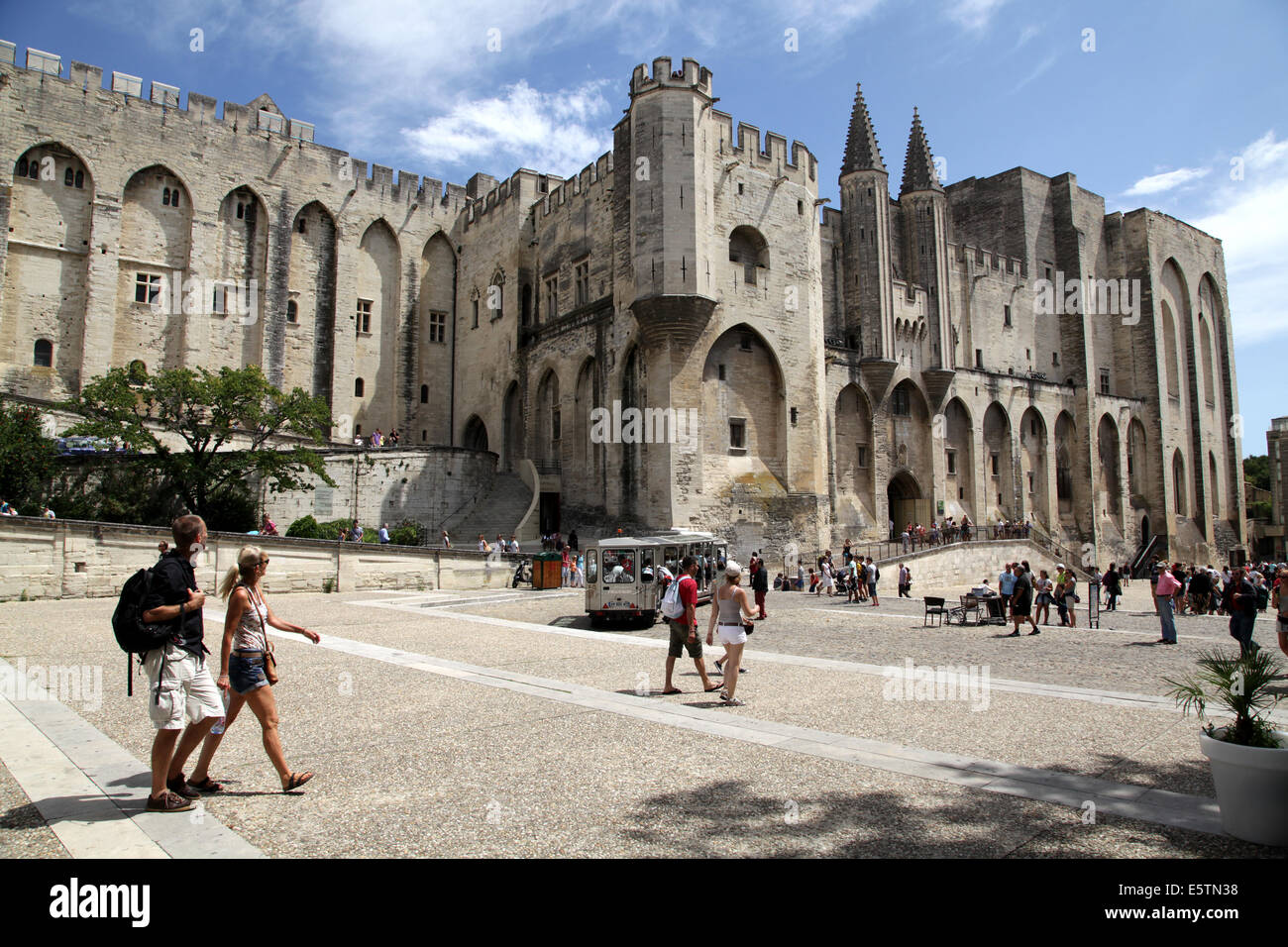 Avignon France,tourist train,Palais des Papes,Vaucluse,Provence-Alpes ...