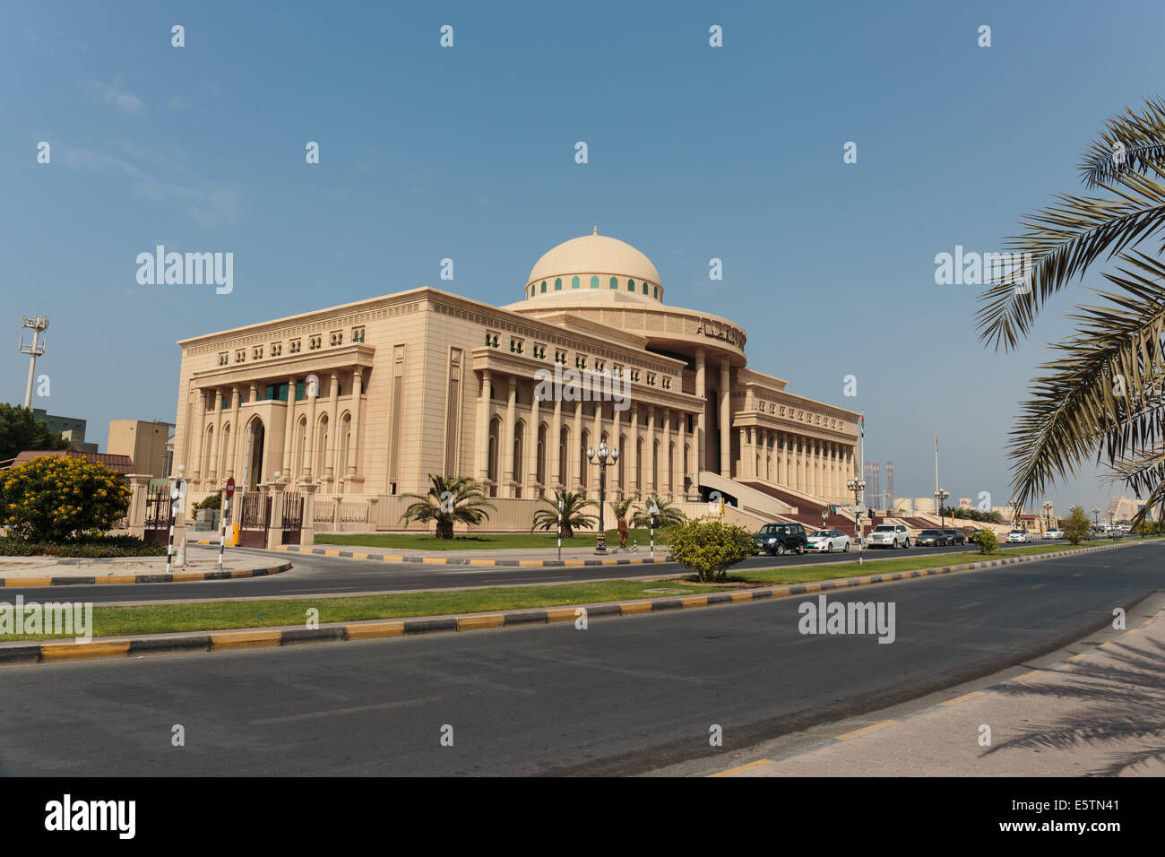 SHARJAH, UAE - OCTOBER 29, 2013: Sharjah Court. Justice House In ...