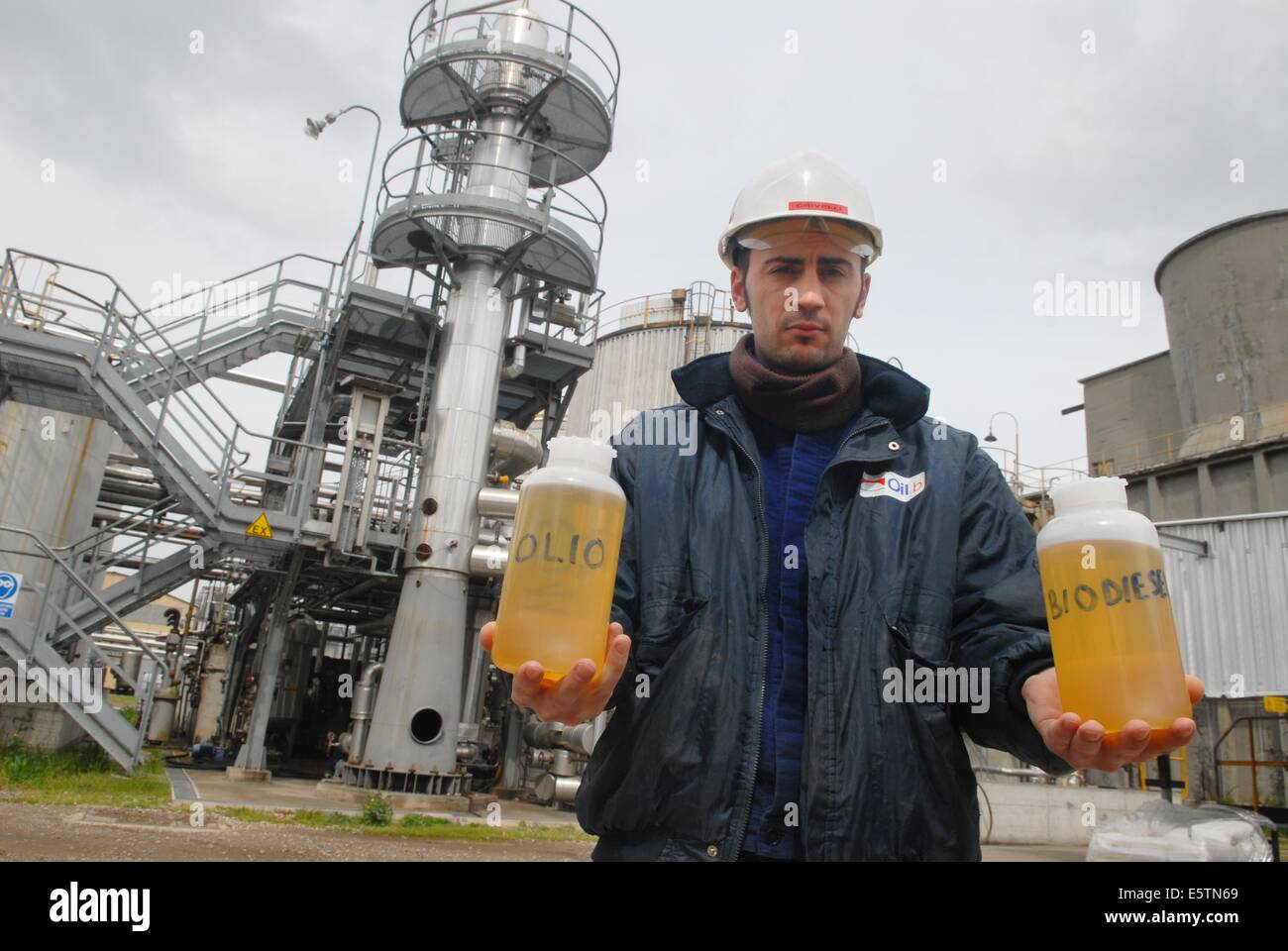 Italy, refinery for the production of biodiesel ecological fuel Stock ...