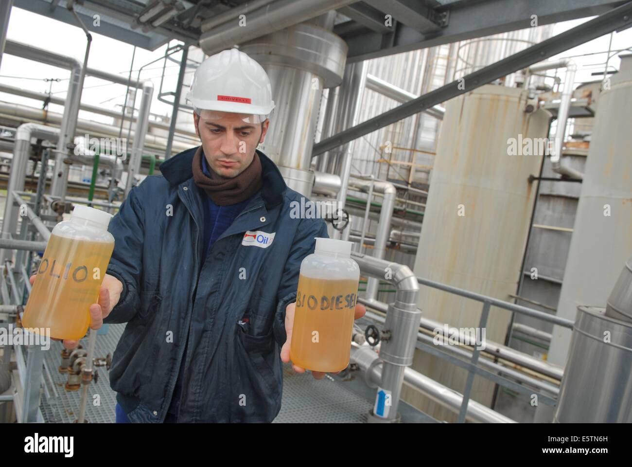 Italy, refinery for the production of biodiesel ecological fuel Stock ...