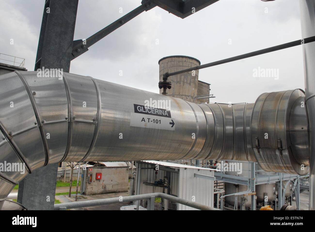 Italy, refinery for the production of biodiesel ecological fuel Stock ...