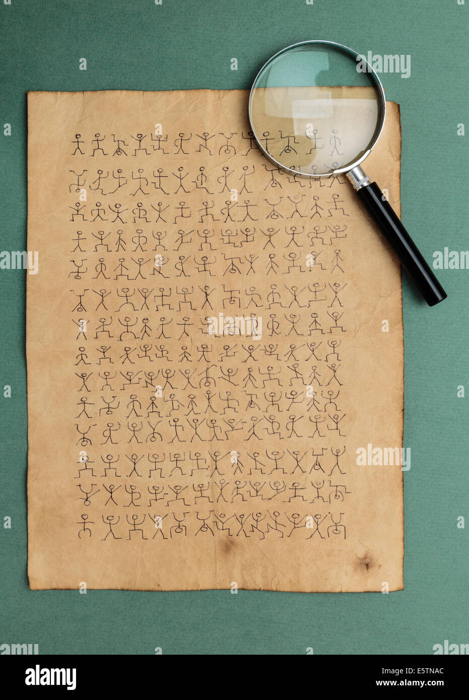 secret code dancing men Stock Photo - Alamy