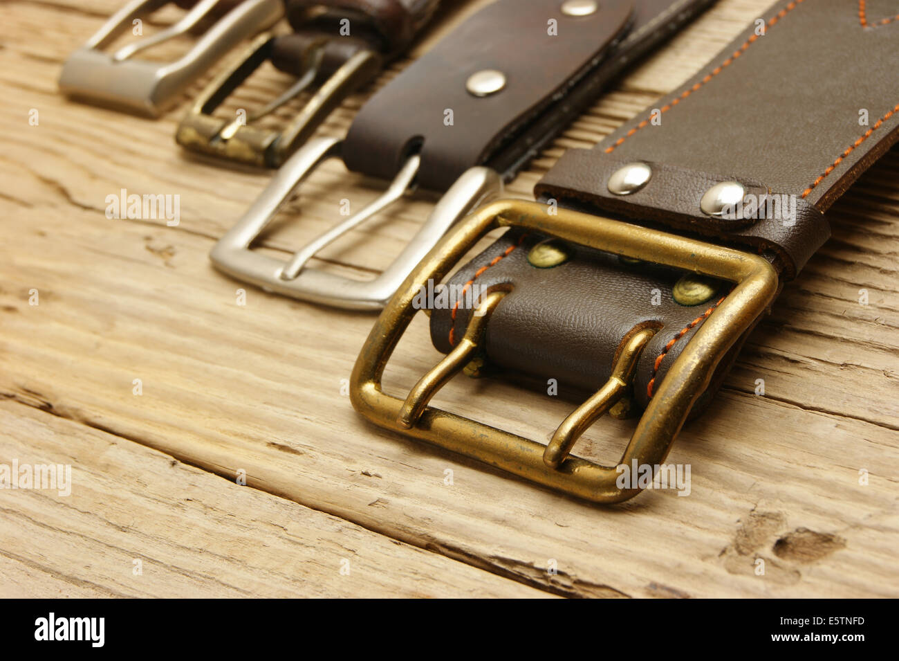 Closeup leather texture belt buckle hi-res stock photography and images ...