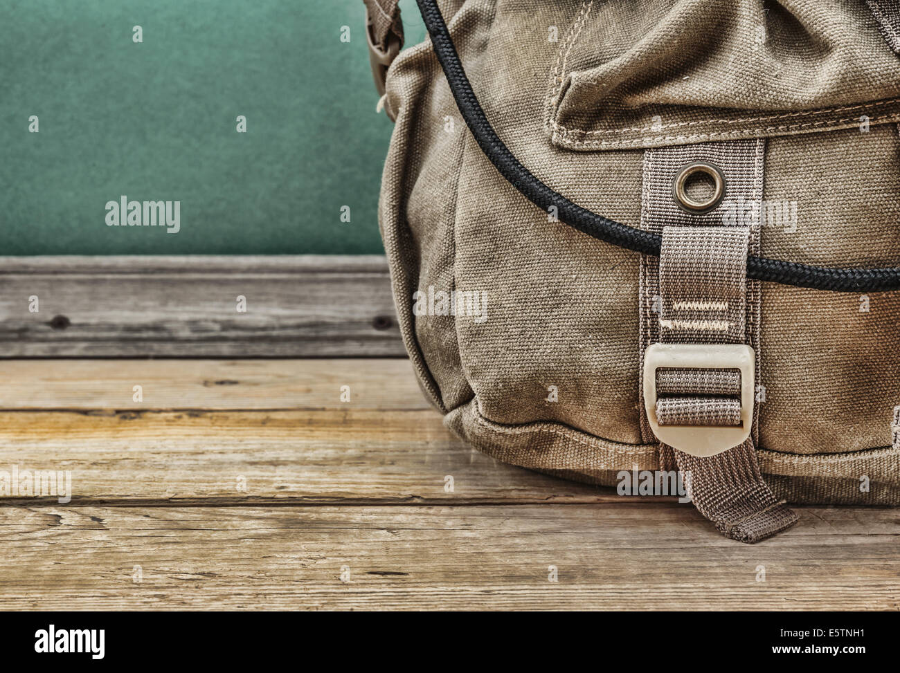 Backpack on the floor hi-res stock photography and images - Alamy