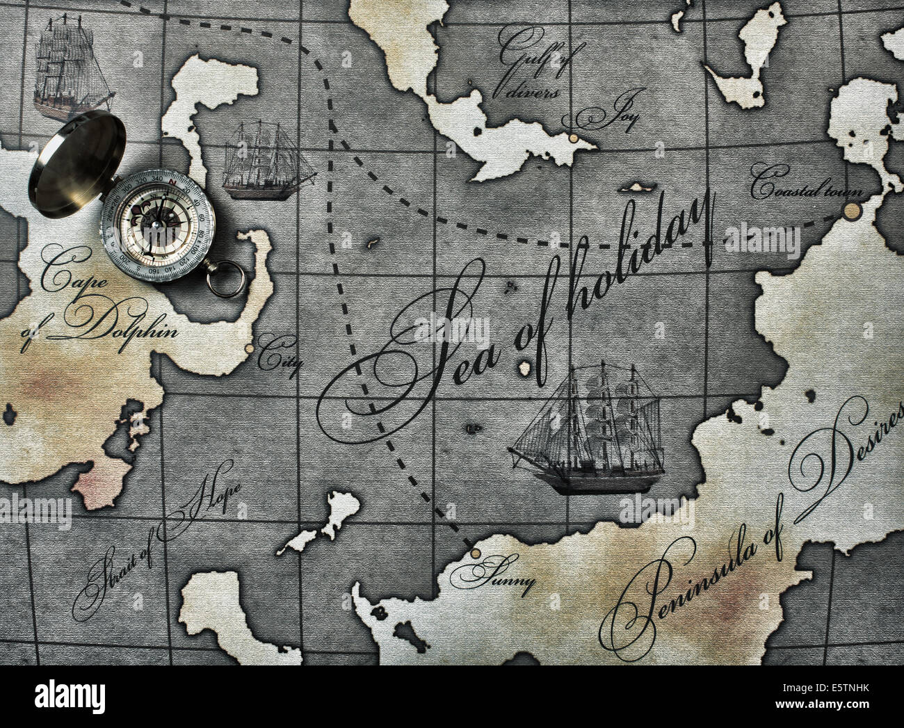 Stylized map hi-res stock photography and images - Alamy