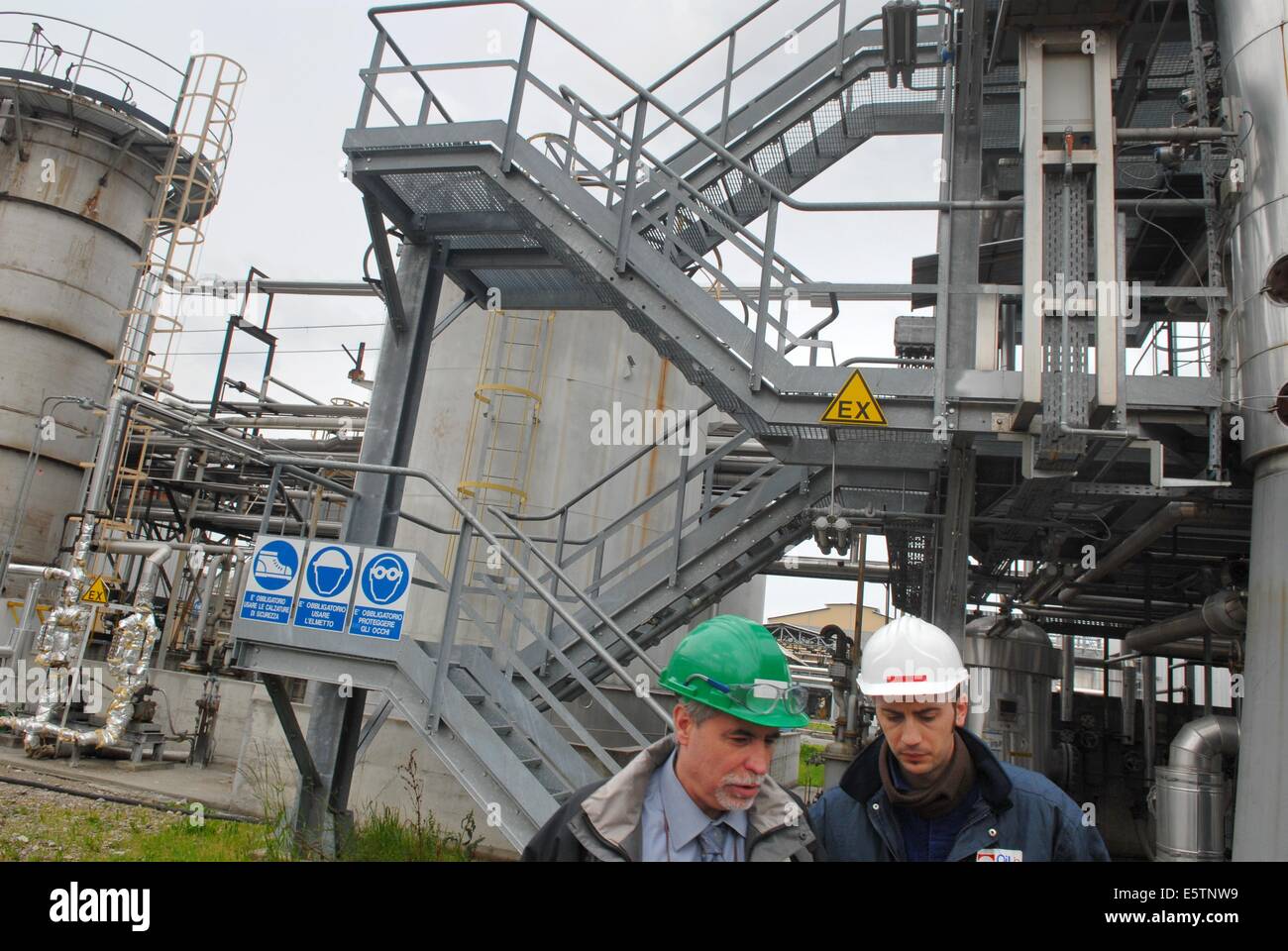 Italy, refinery for the production of biodiesel ecological fuel Stock ...