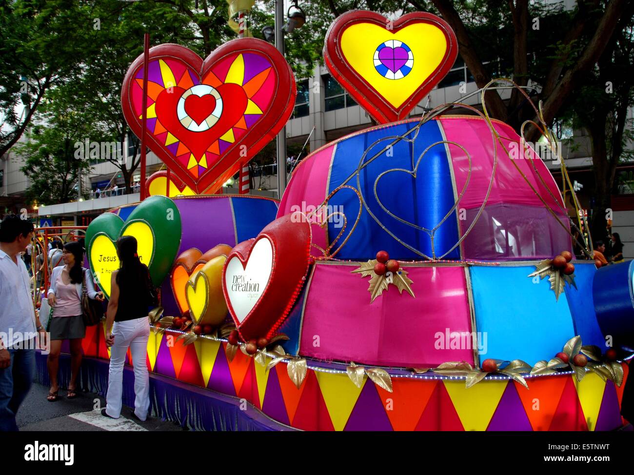 SINGAPORE: A colourful Christmas religious float is on display on ...