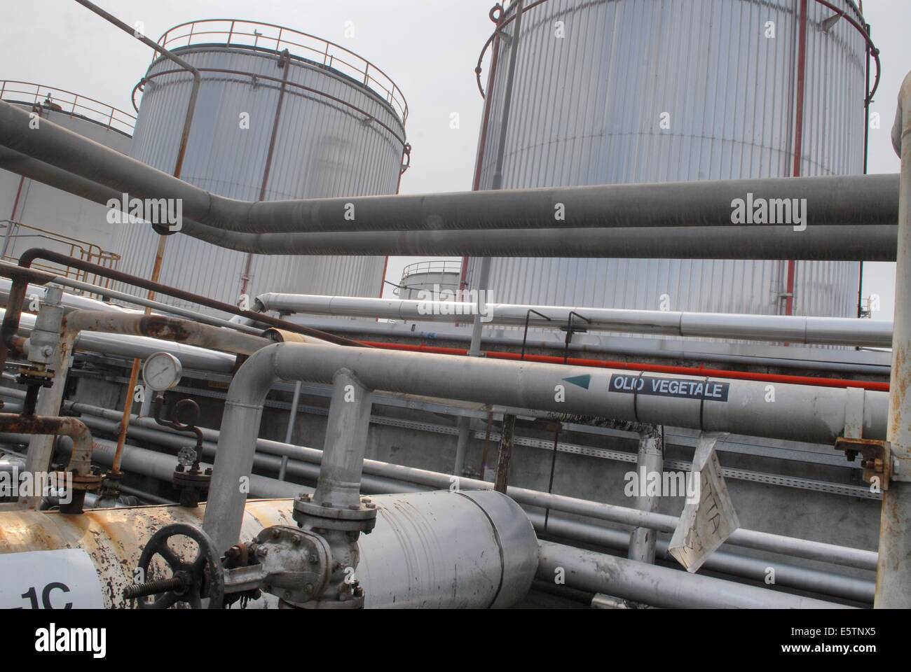 Italy, refinery for the production of biodiesel ecological fuel Stock ...