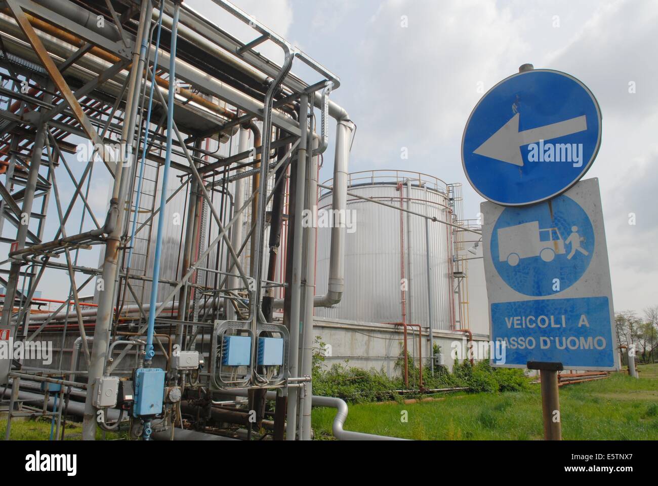 Italy, refinery for the production of biodiesel ecological fuel Stock ...