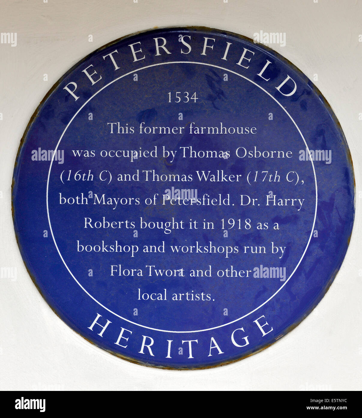 Petersfield blue plaque plaques hi-res stock photography and images - Alamy