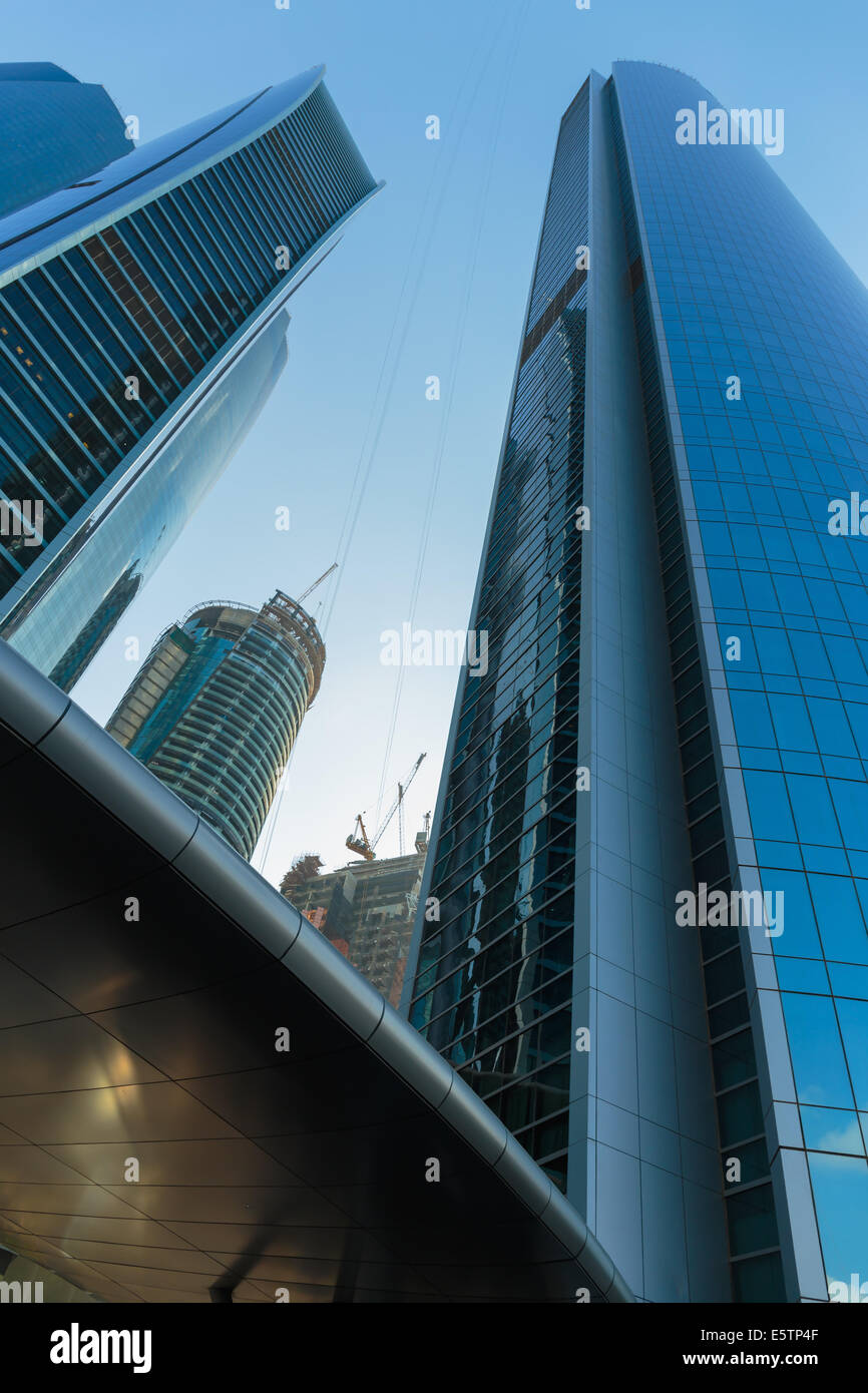 ABU DHABI, UNITED ARAB EMIRATES - NOVEMBER 5, 2013: Skyscrapers ...