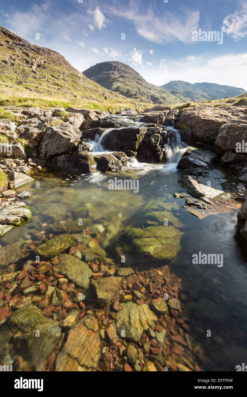 Scafell Pike and Great End from Styhead, Lake District Stock Photo - Alamy