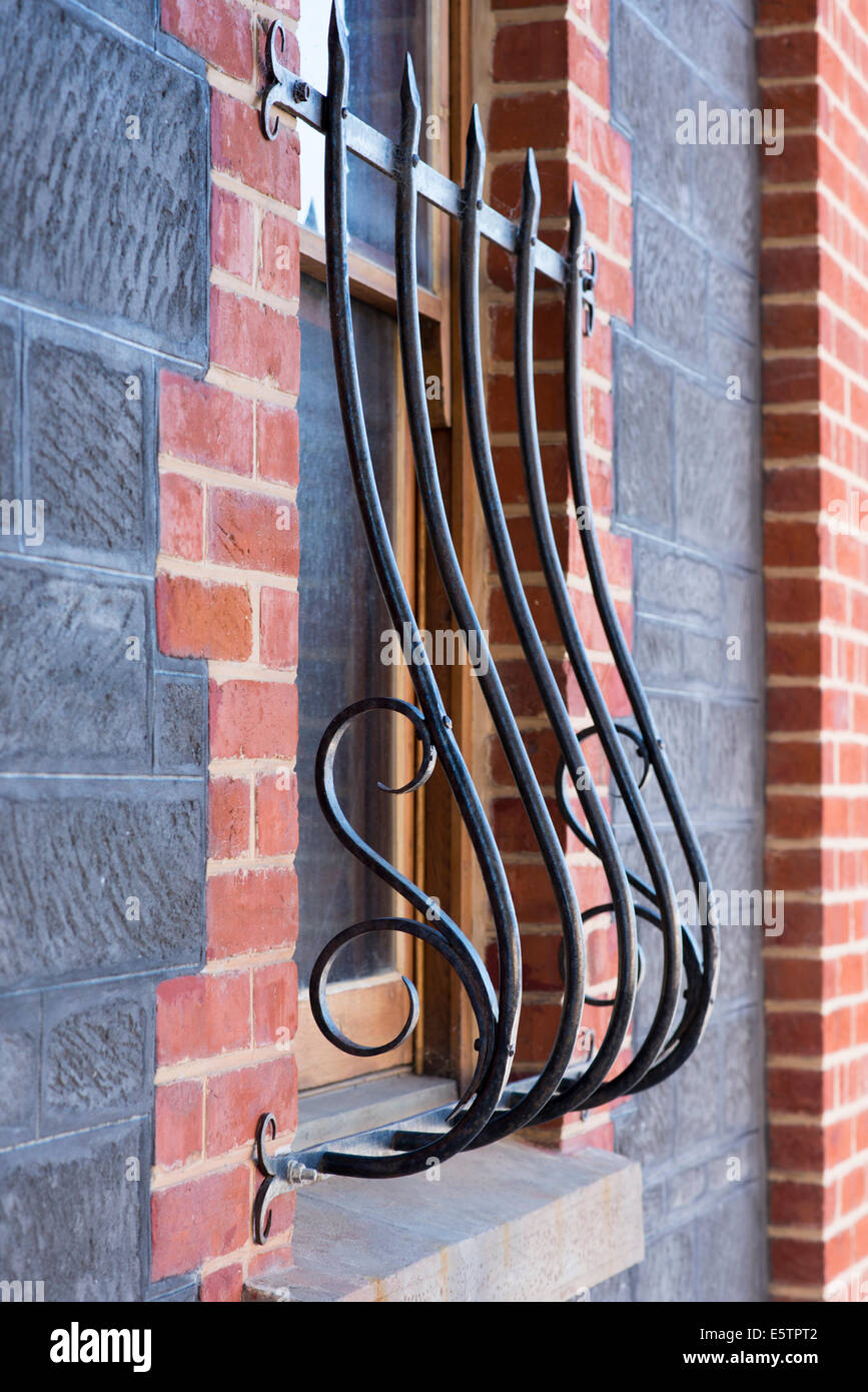 Wrought iron window bars hi-res stock photography and images - Alamy