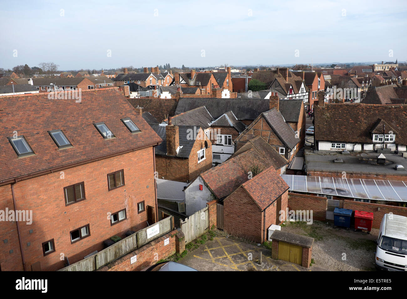 Rooftops houses Stratford Upon Avon UK United Kingdom England Great ...
