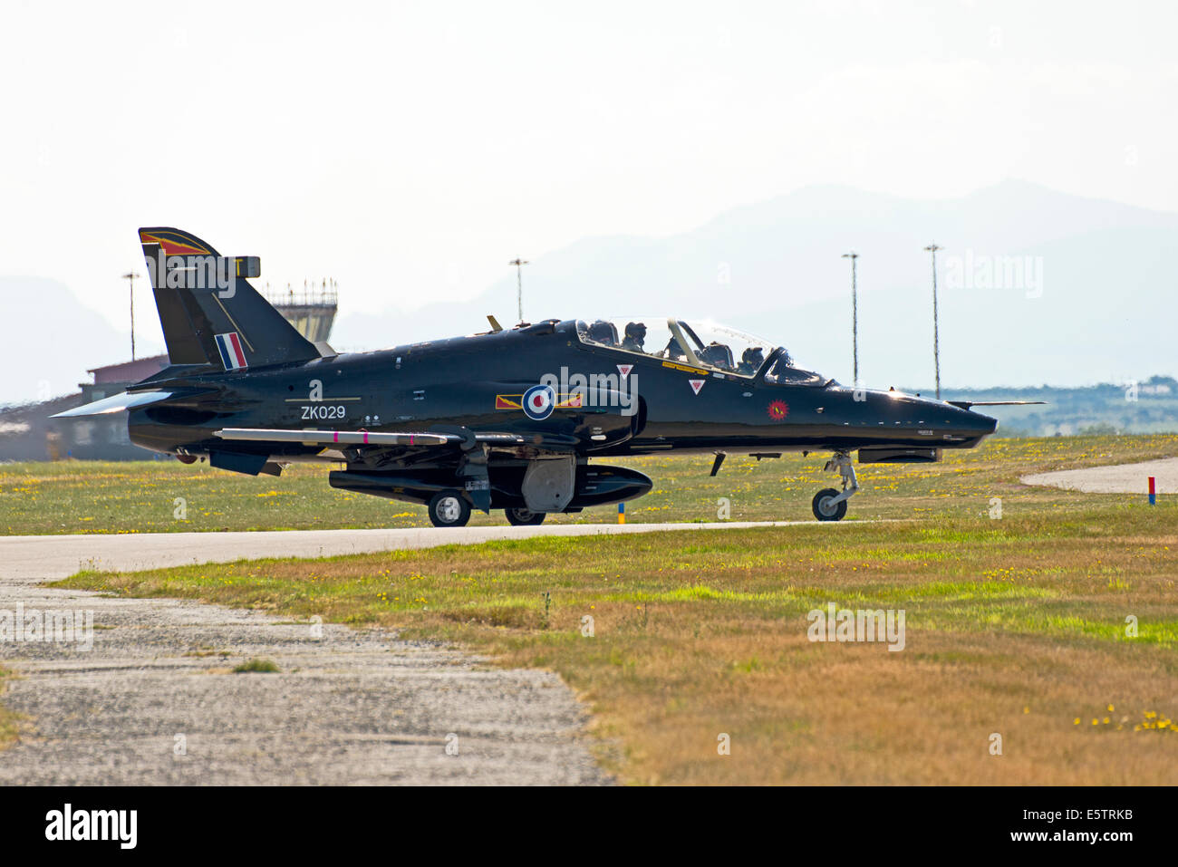 Raf Valley Anglesey North Wales Uk. Hawk fast jet Stock Photo - Alamy