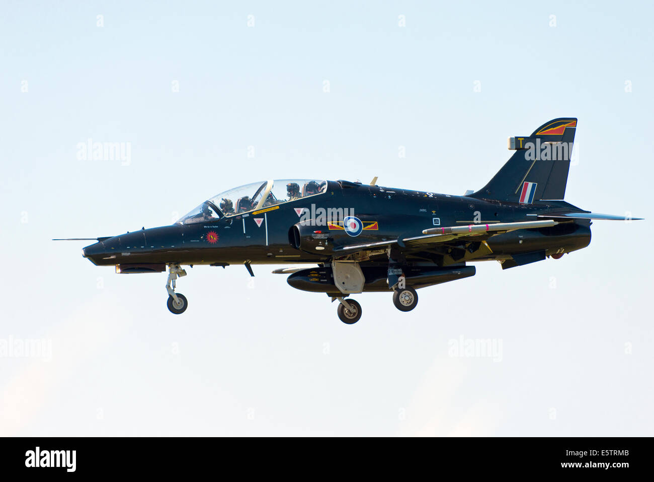 Raf Valley Anglesey North Wales Uk. Hawk fast jet T2 ZK029 landing ...