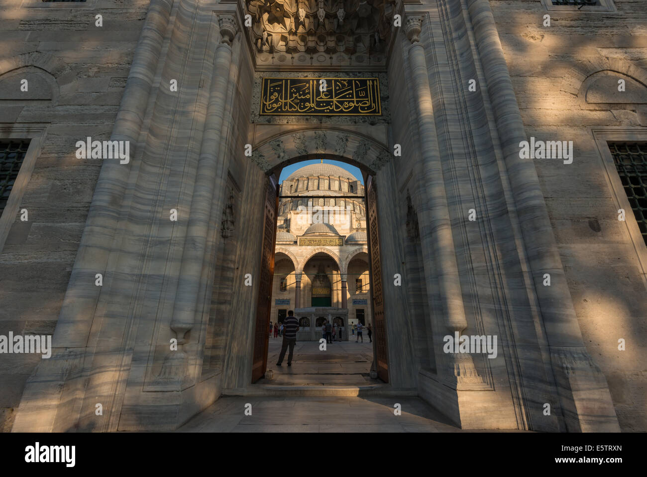 Architectural detail of Suleymaniye Mosque in Istanbul, Turkey Stock ...