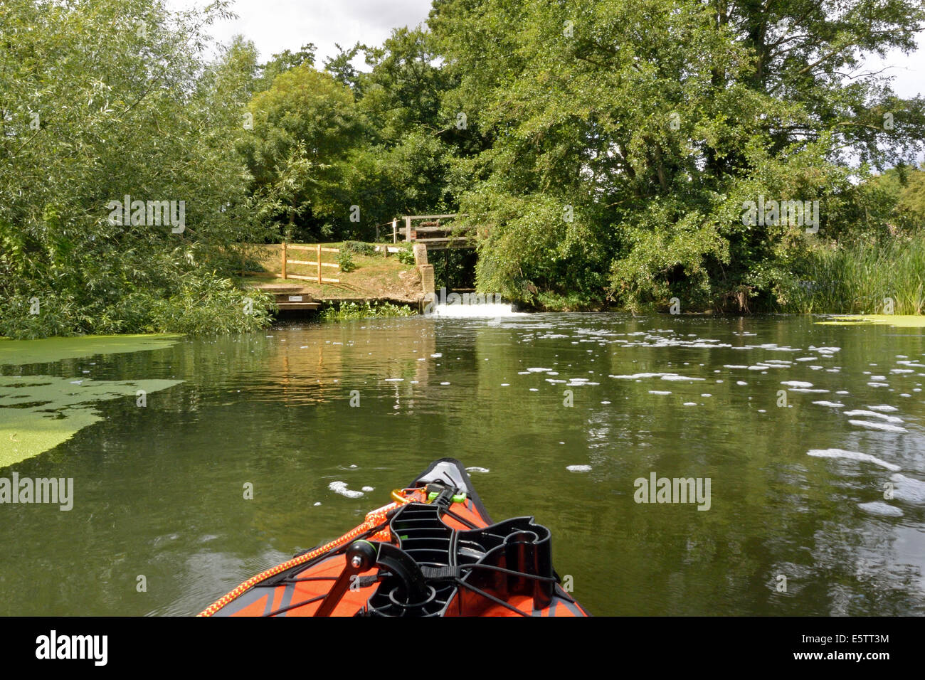 Wormingford Mill canoe portage point, River Stour, Suffolk / Essex, UK ...