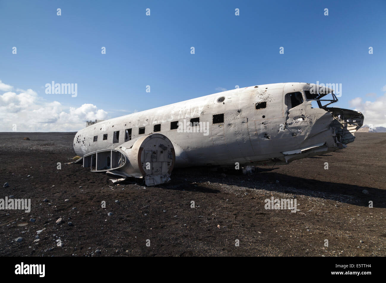 Abandoned wreckage of crashed aircraft US Navy Douglas C-47 Skytrain ...