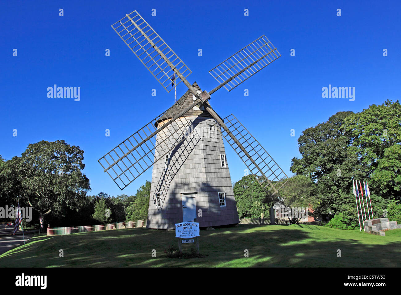 Old Hook Windmill East Hampton Long Island New York Stock Photo - Alamy