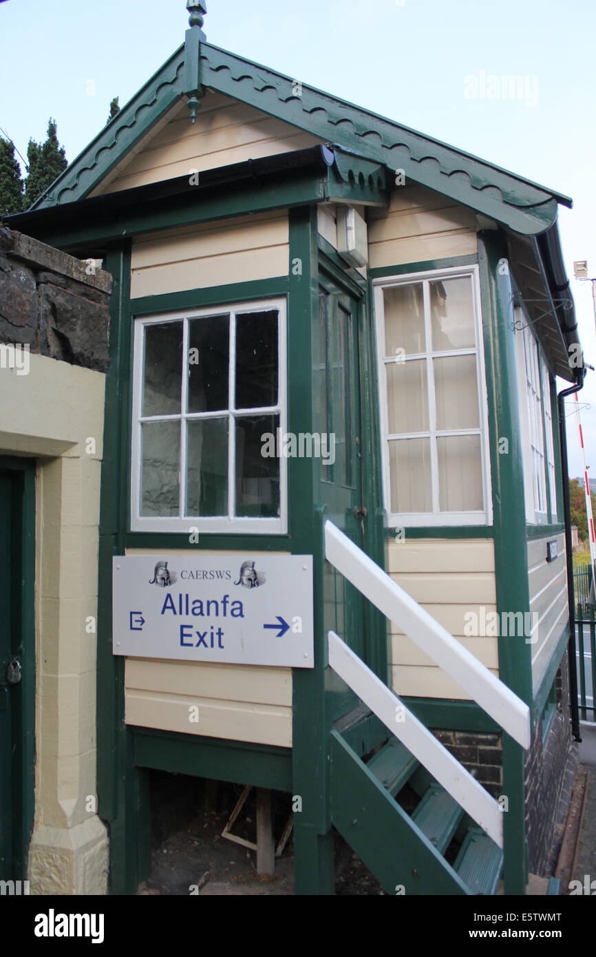 Caersws signal box on the cambrian railway line Stock Photo - Alamy
