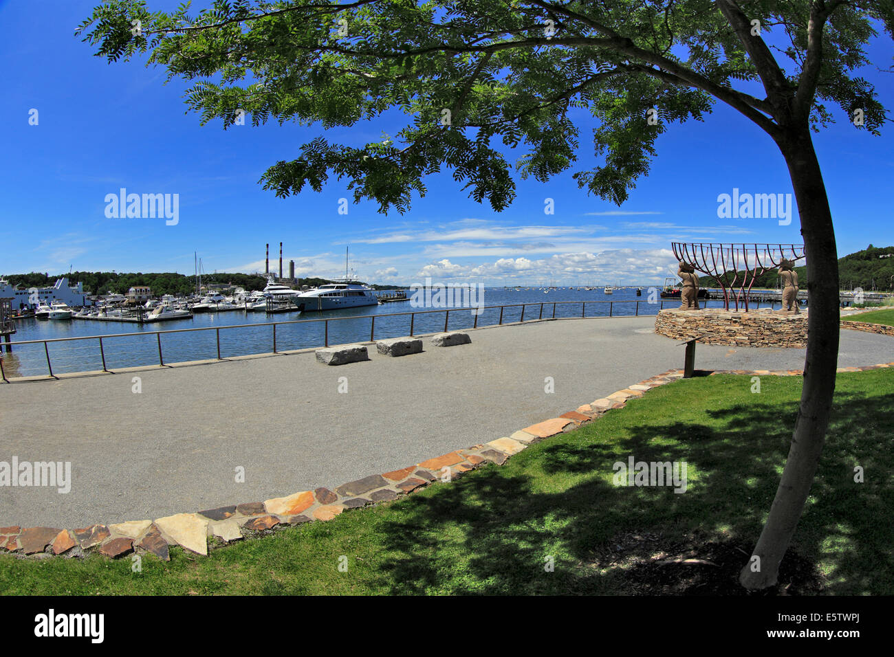 Port Jefferson Harbor Long Island New York Stock Photo - Alamy