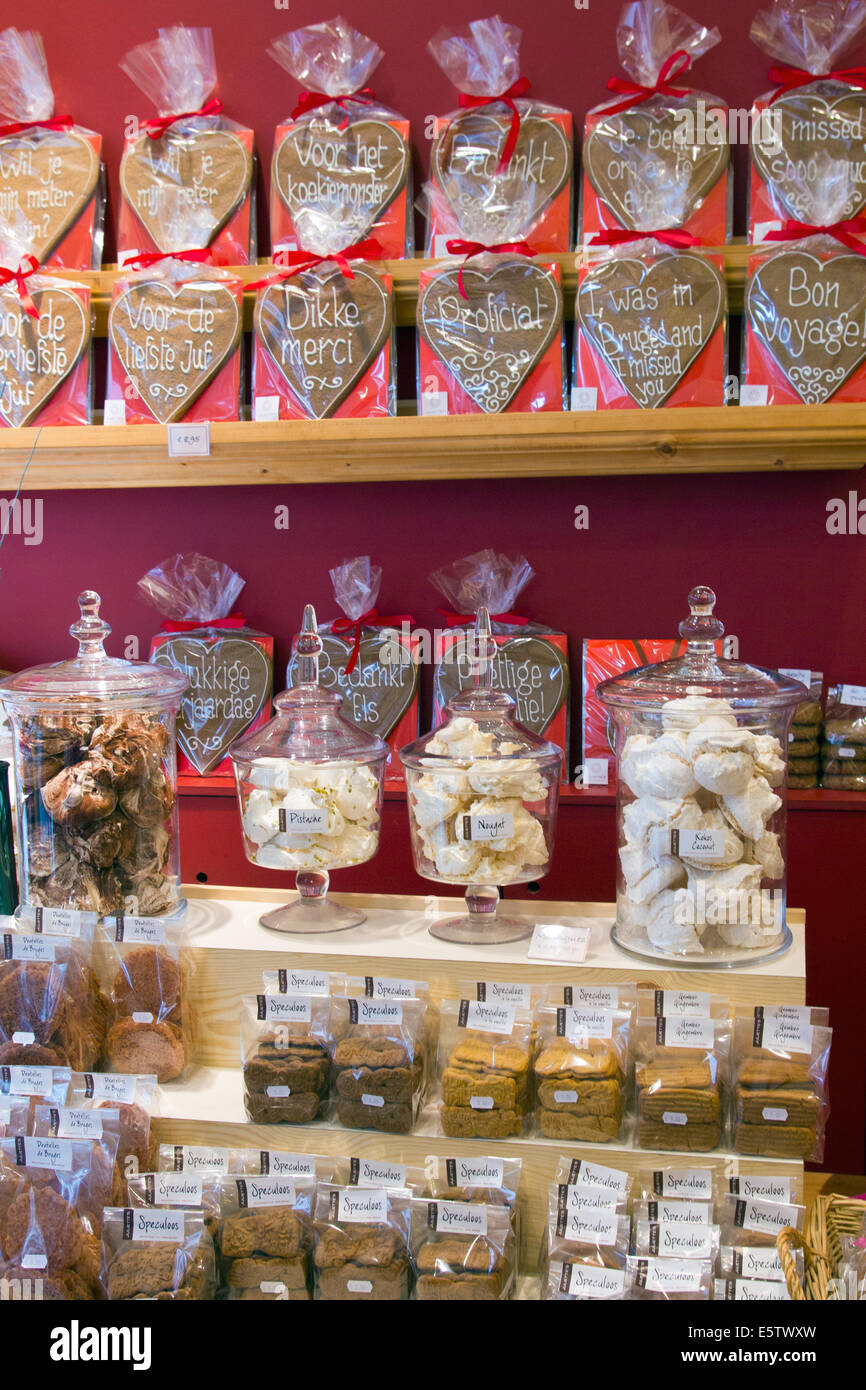 Belgian chocolate shop window brugge hi-res stock photography and ...