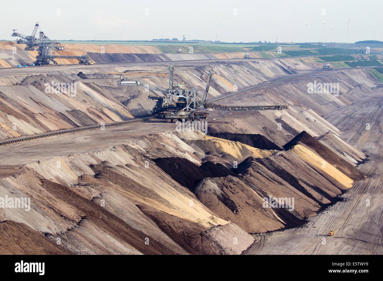 Brown coal open pit mine Stock Photo - Alamy