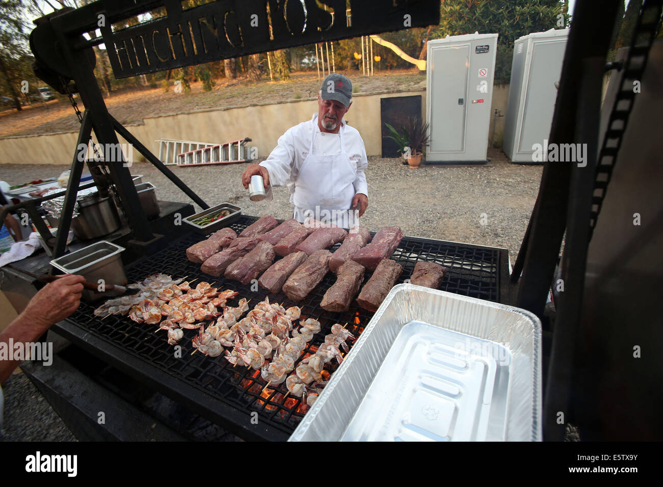 Santa Barbara County, CA, USA. 2nd Aug, 2014. Hitching Post chef BILL ...