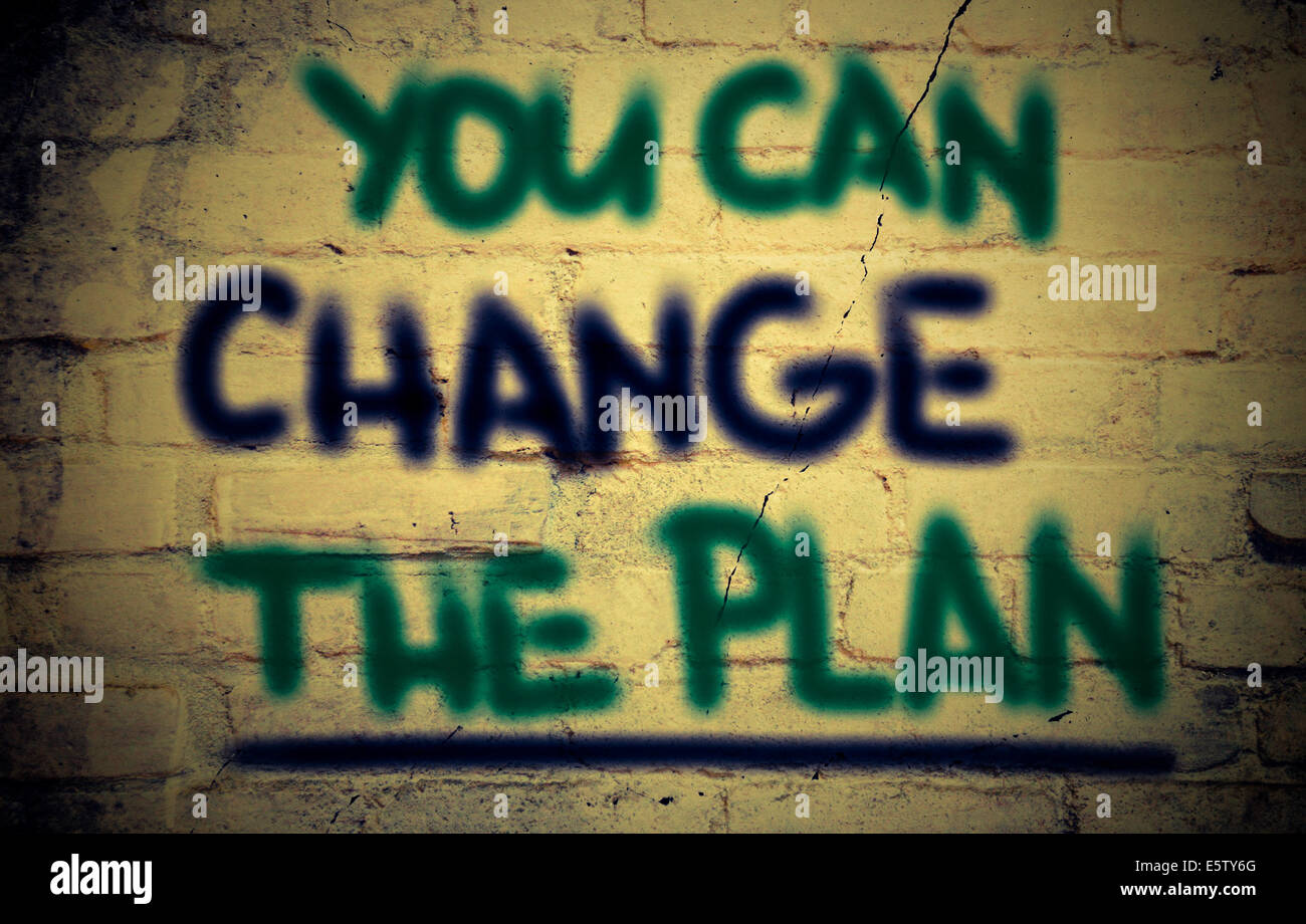 You Can Change The Plan Concept Stock Photo - Alamy