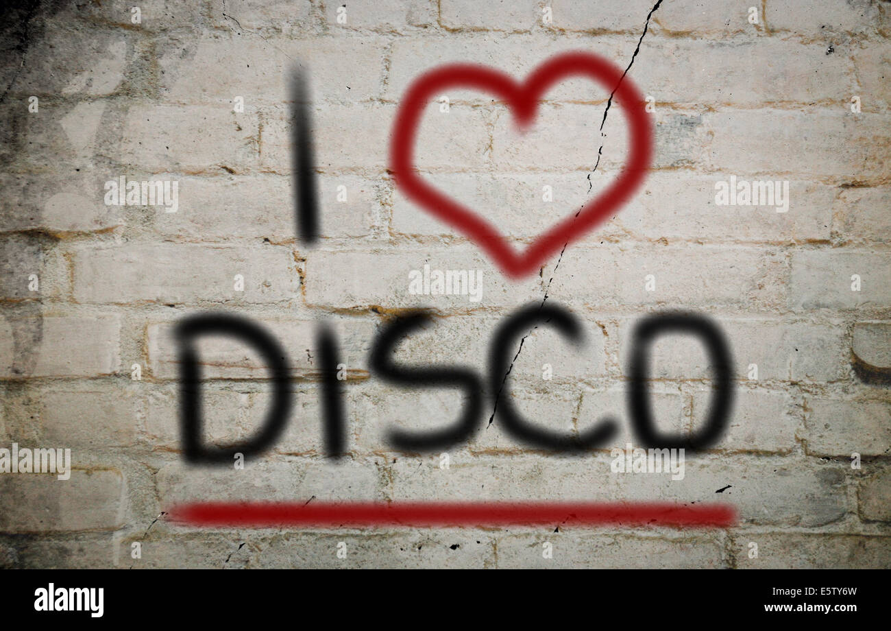 I Love Disco Concept Stock Photo - Alamy