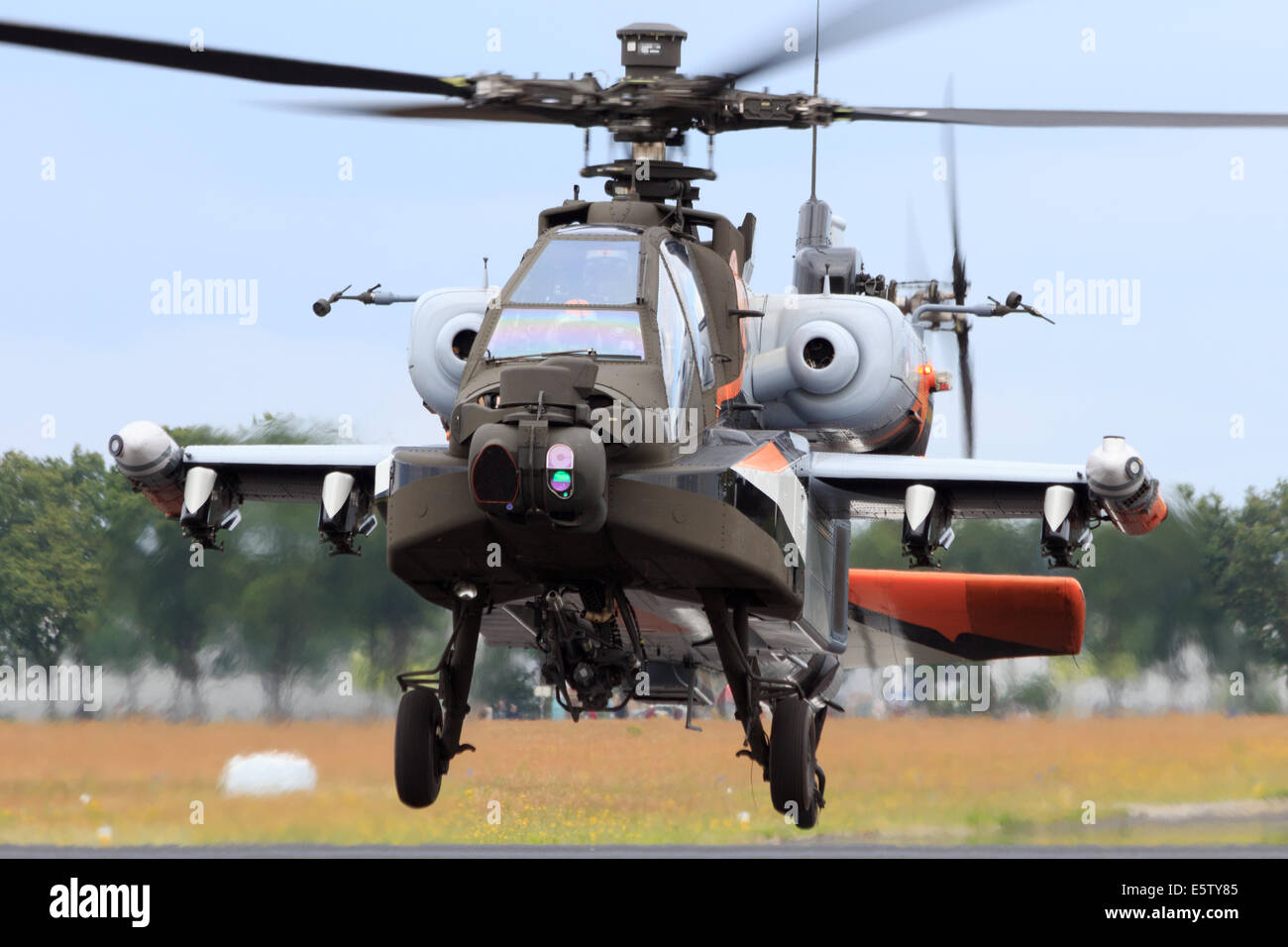 Special painted Dutch Air Force AH-64 Apache about to land Stock Photo ...