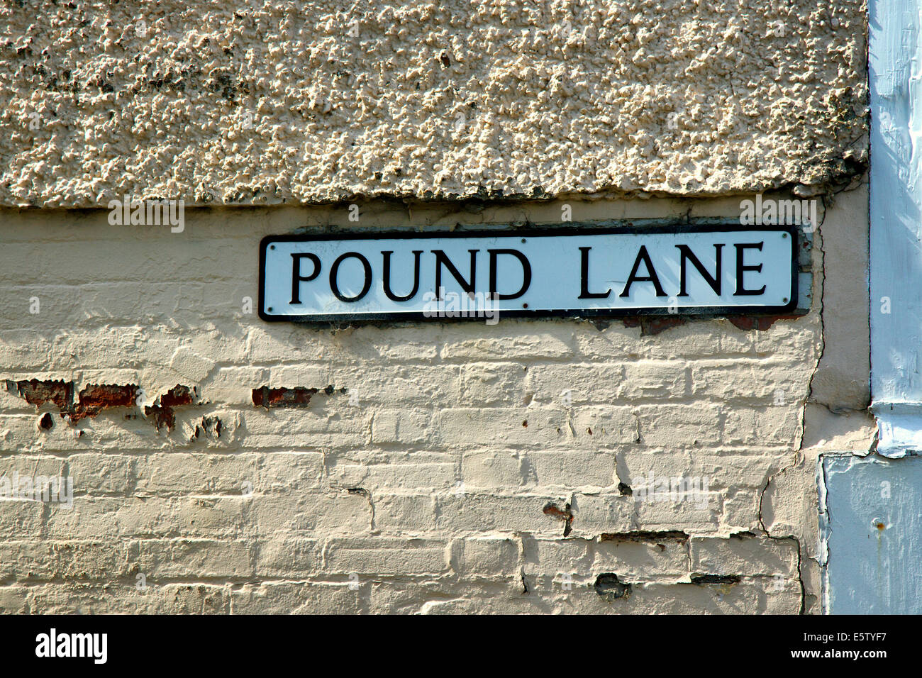 Street sign for Pound Lane, Hadleigh, Suffolk, UK Stock Photo - Alamy