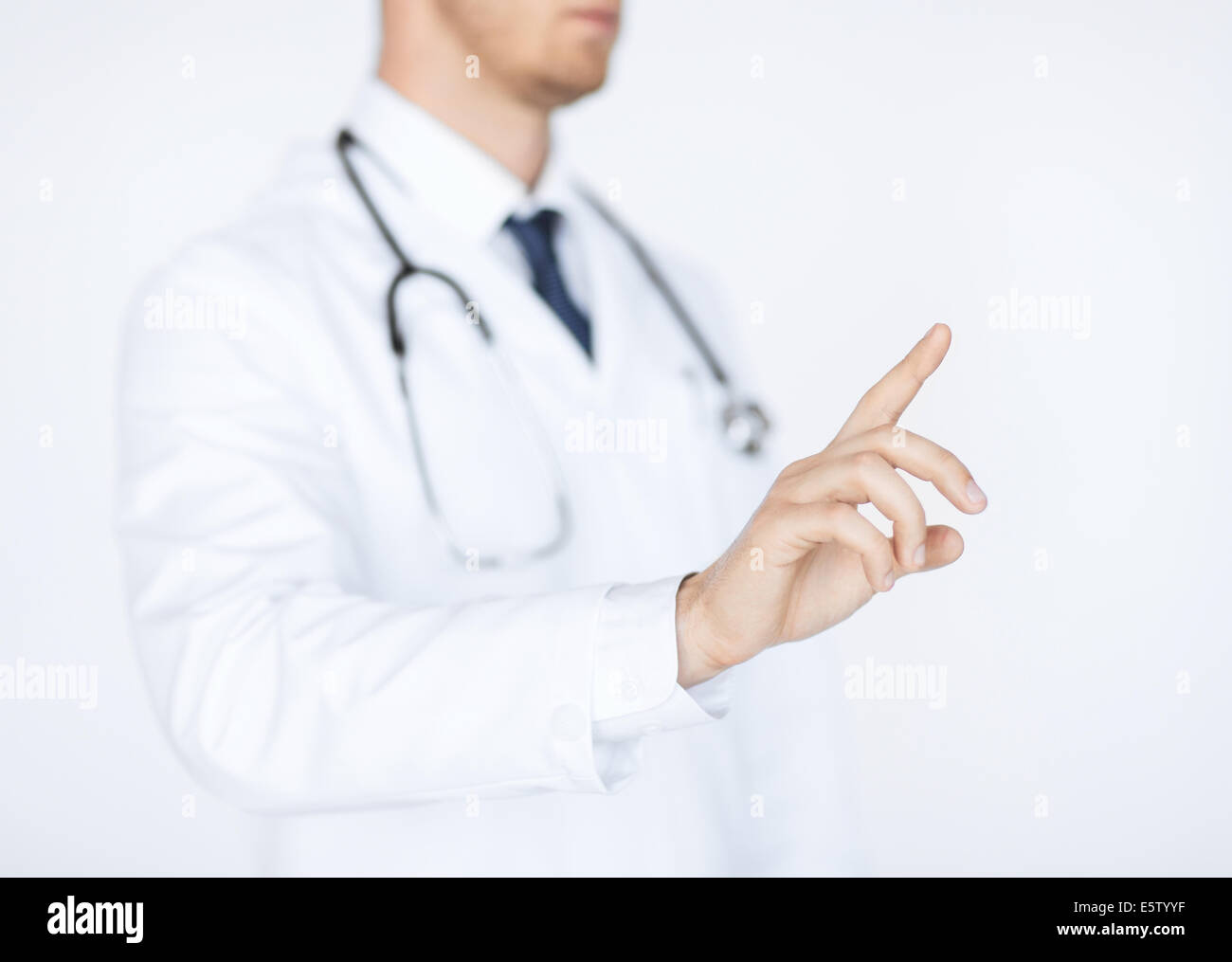doctor working with virtual screen Stock Photo - Alamy