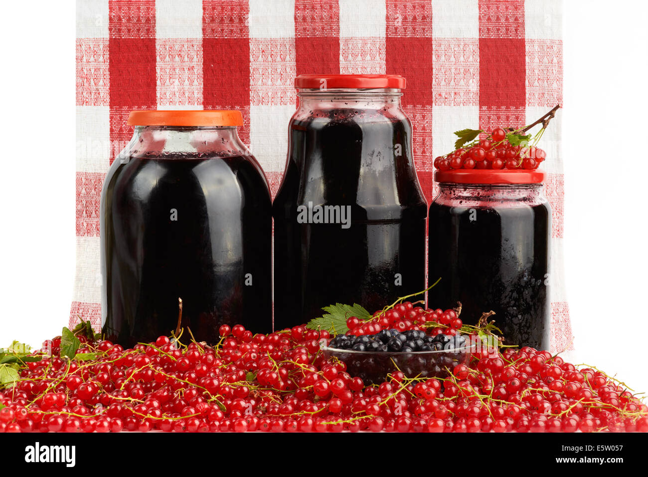 Harvest of berries and home preserves Stock Photo - Alamy