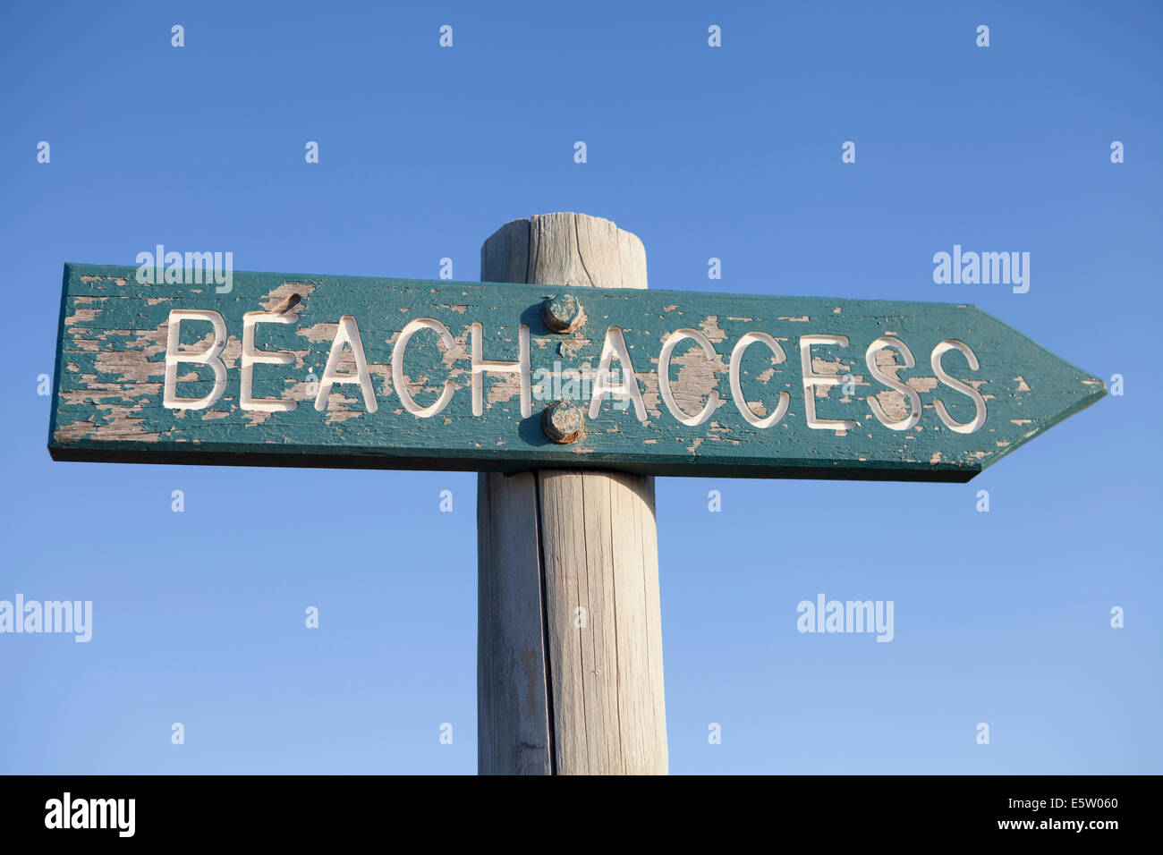 Beach Access sign to Scarborough beach, Perth, Western Australia Stock ...