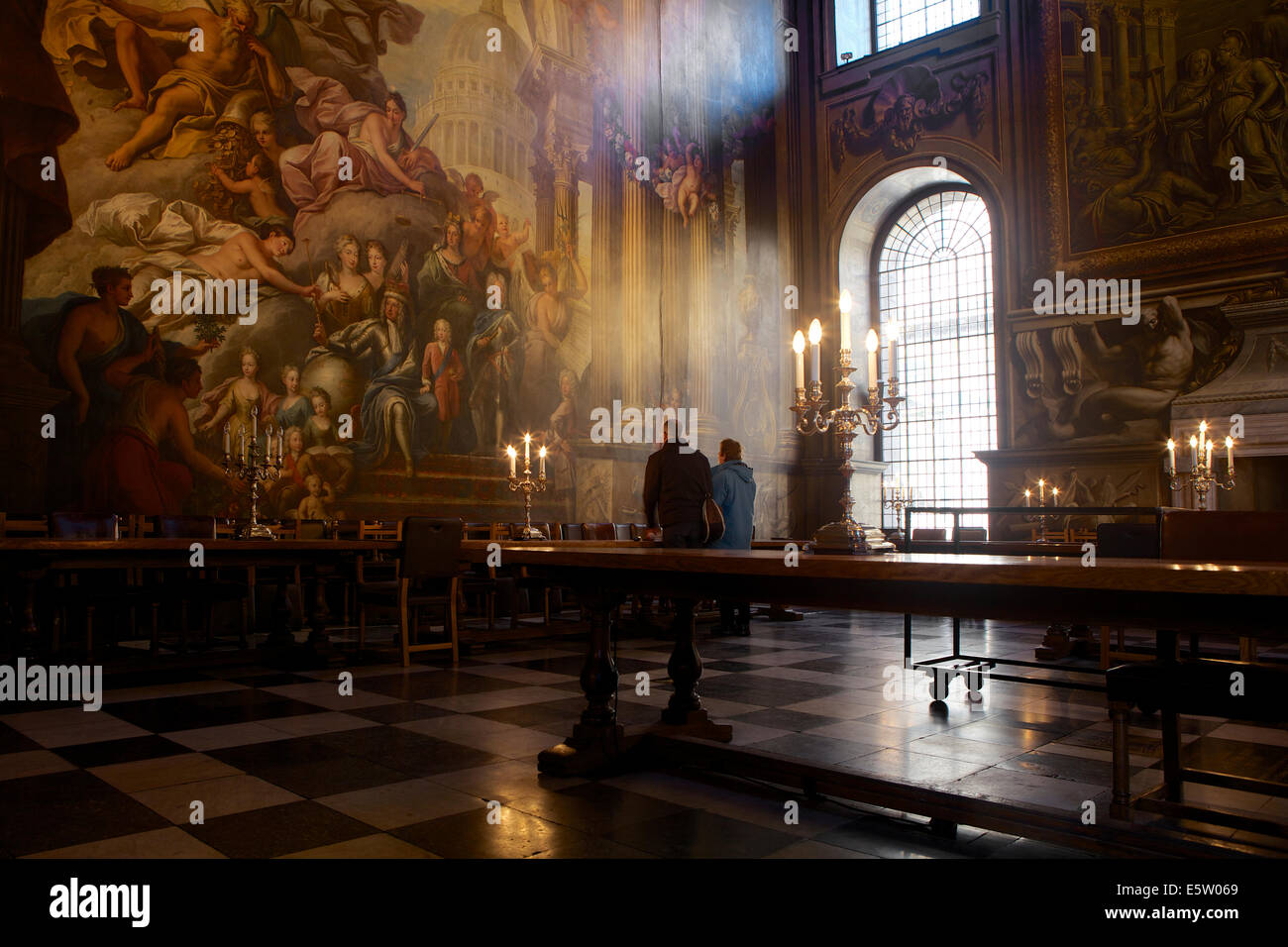 The Painted Hall in King William Court, Greenwich, London, England ...