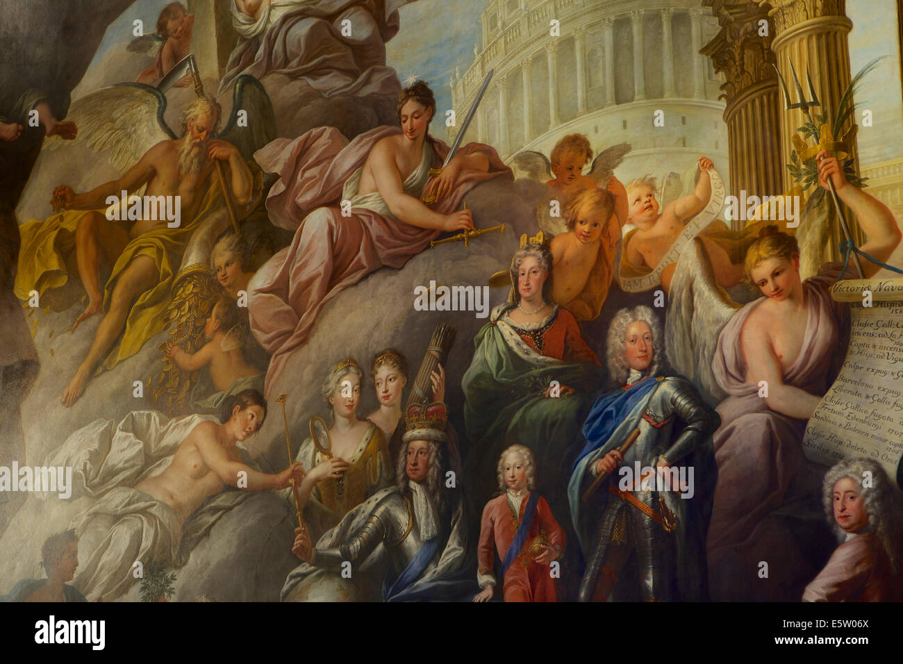 The Painted Hall in King William Court, Greenwich, London, England ...