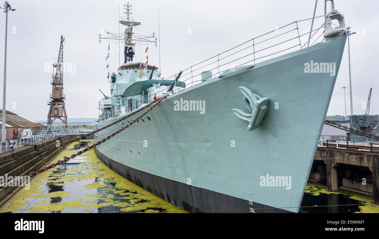 HMS Cavalier Destroyer Chatham Dockyard Kent England Stock Photo - Alamy