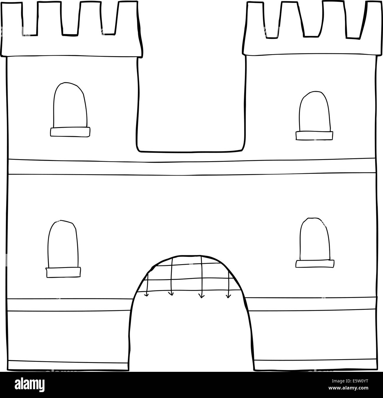 Easy Medieval Castle Drawings
