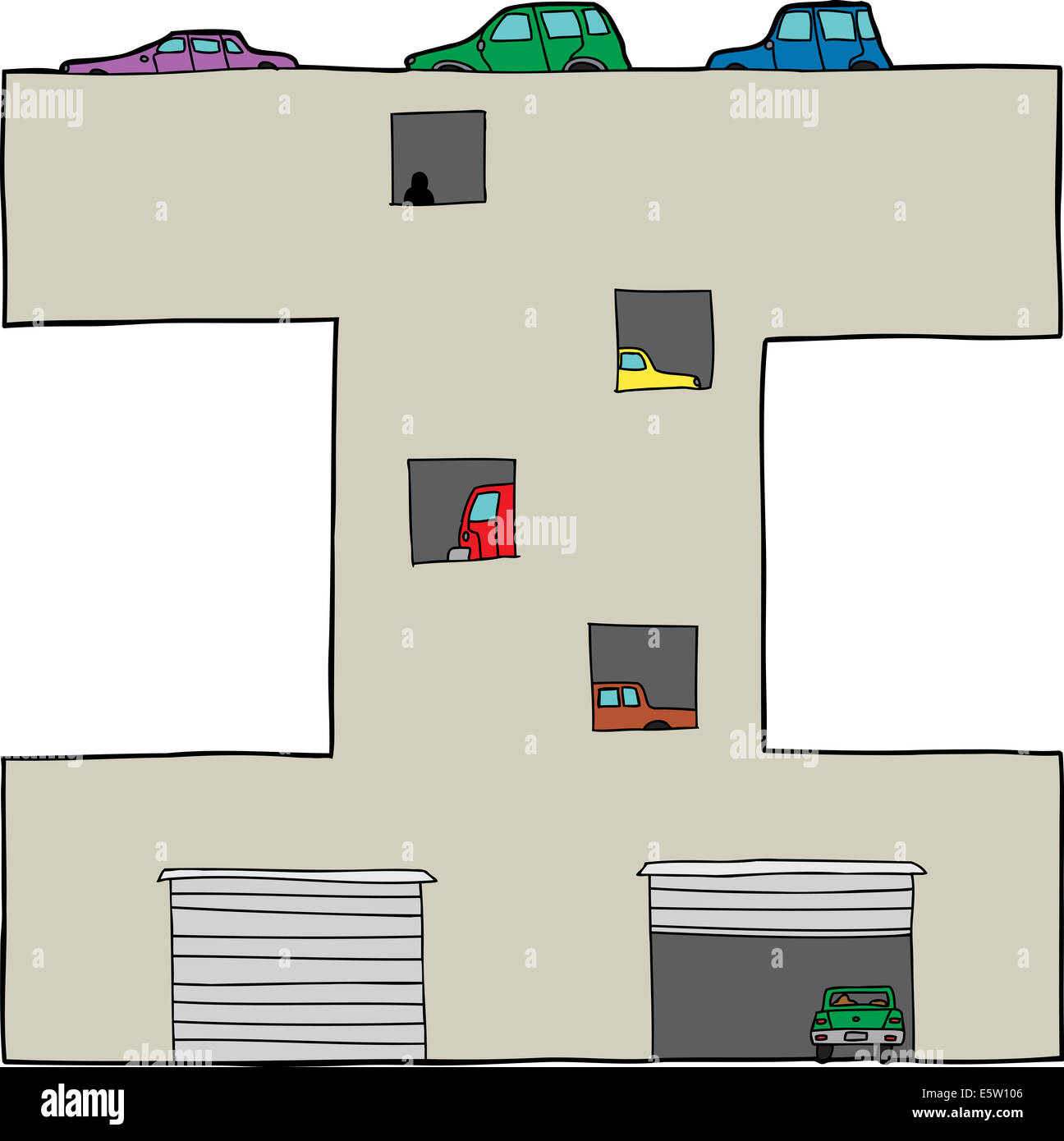Car garage symbol cartoon hi-res stock photography and images - Alamy