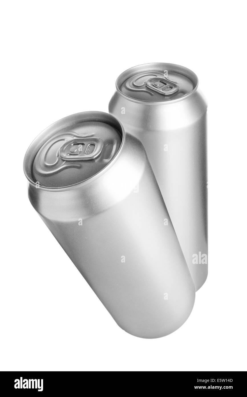 Two metallic beverage cans Cut Out Stock Images & Pictures - Alamy