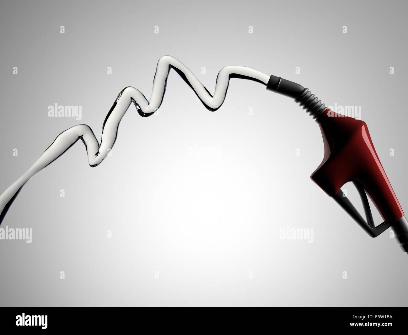 Gas flowing in a chart shape from gas pump Stock Photo - Alamy