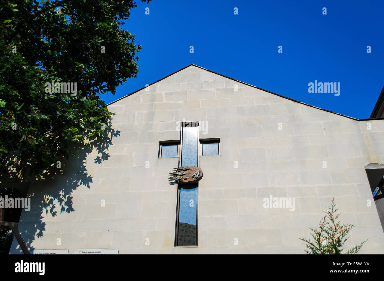 cross of church on wall Stock Photo - Alamy