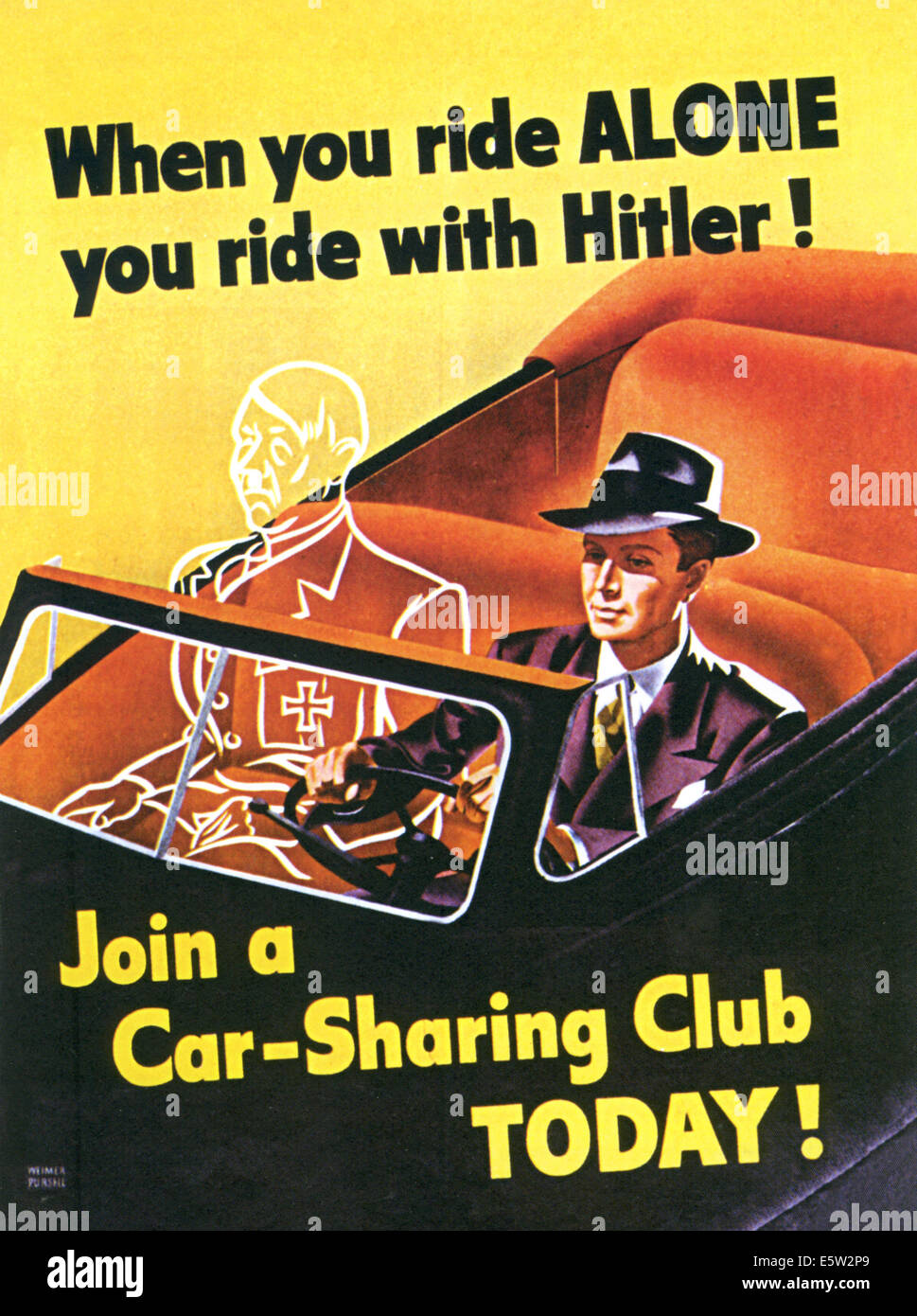 Advertising poster car hi-res stock photography and images - Alamy