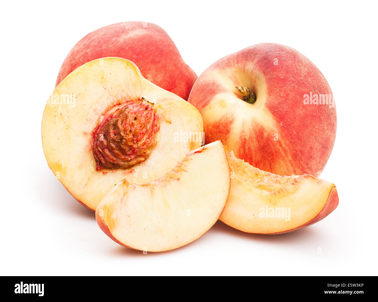 white peach isolated Stock Photo - Alamy