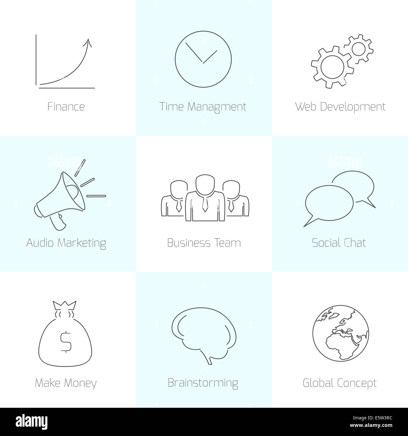 Chat marketing vector line Cut Out Stock Images & Pictures - Alamy