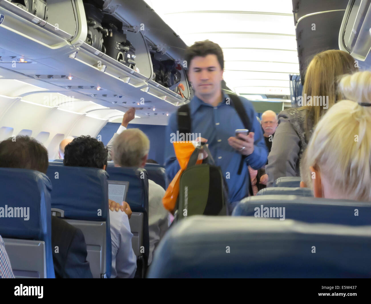 Aboard Commercial Airplane Flight Stock Photo - Alamy