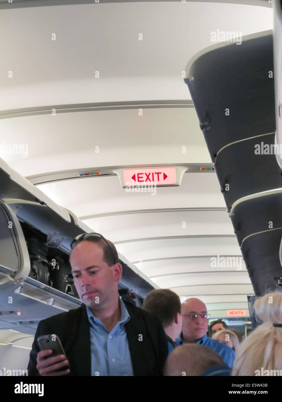 Aboard Commercial Airplane Flight Stock Photo - Alamy